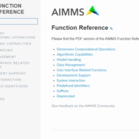 AIMMS Function Reference now available in HTML format! | AIMMS Community