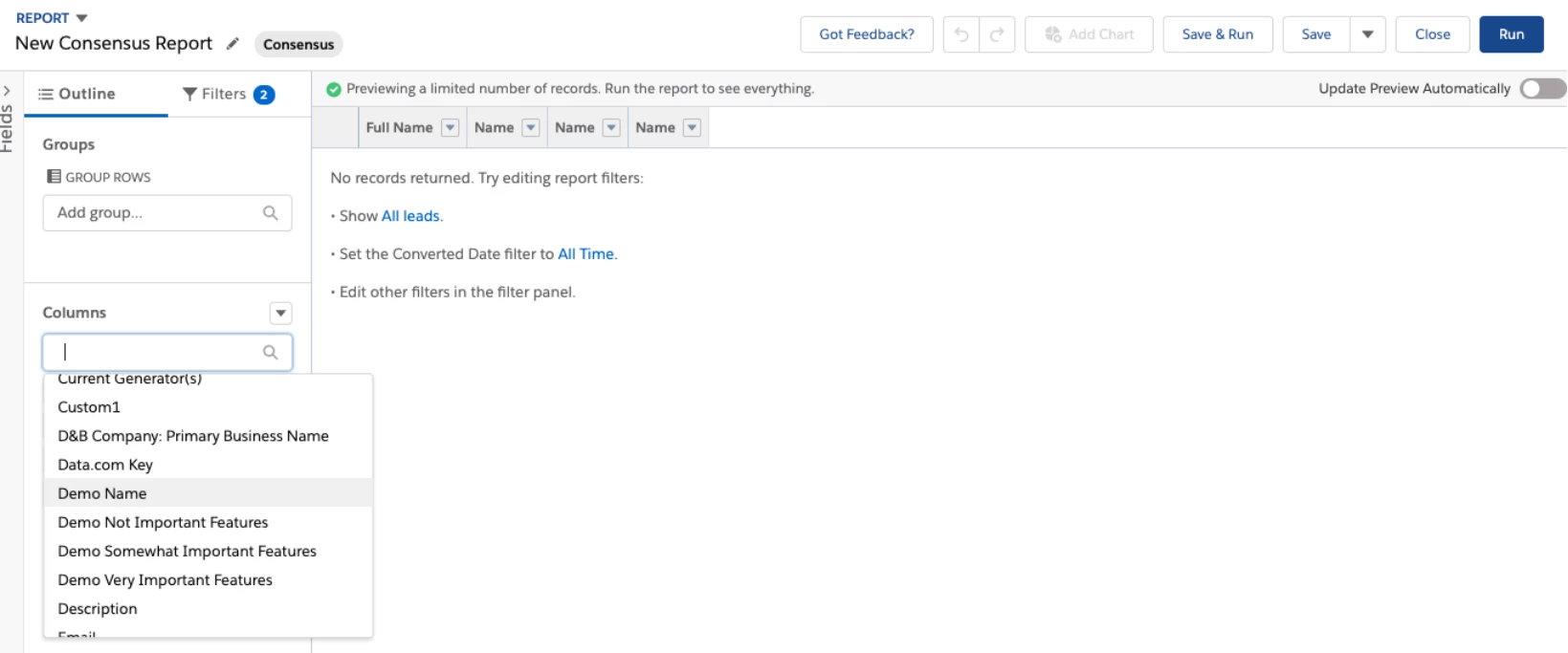 How To Create Custom Reports In Sfdc With Consensus Data Community 8124