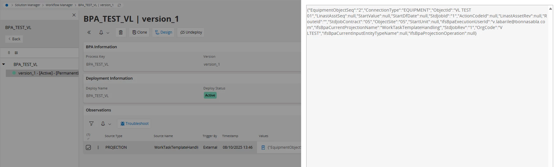 To get value from an assistant through workflow | IFS Community
