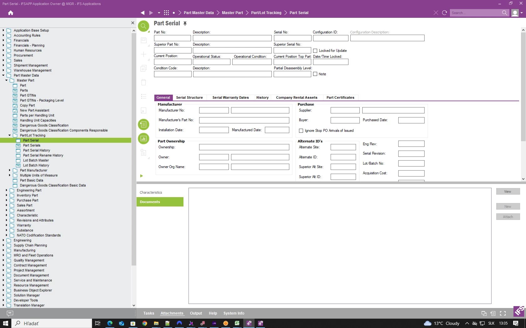 Document attachment to Batch/lot | IFS Community