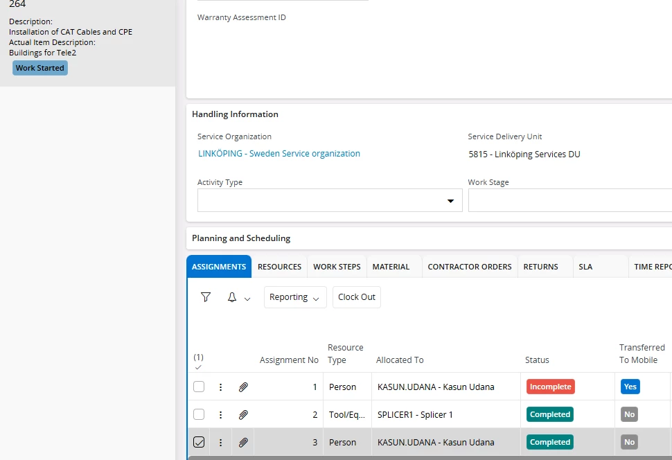 Make request work task to "Work Done" with an Incomplete work assignment | IFS Community