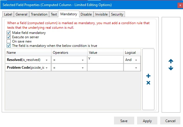 Alliance Customizer - Computed Columns - Require Underlying Field for Batch | IFS Community