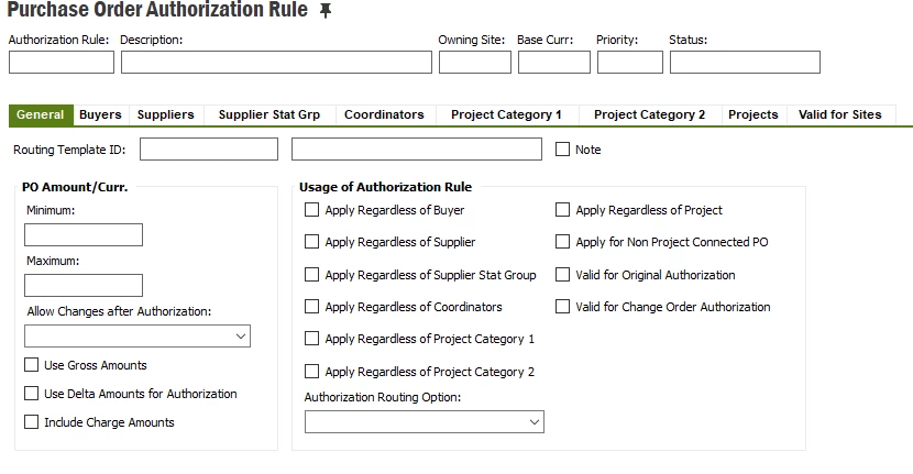 Purchase Authorization Rule Ifs Community