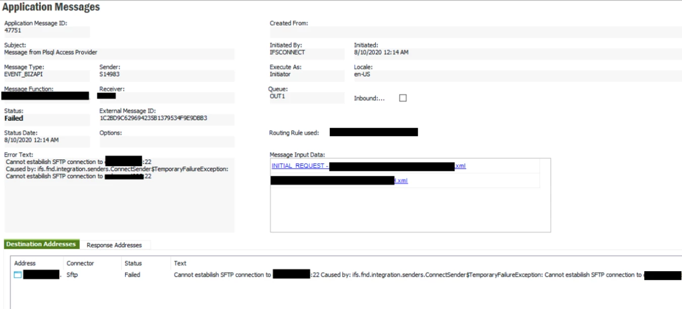 SFTP Sender Configuration IFS Community