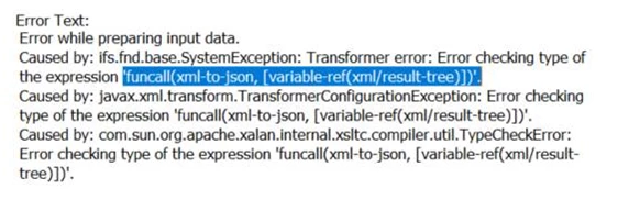 XML To JSON XSLT Transformer Issue IFS Community