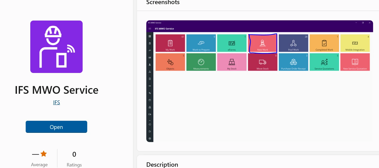 Why I Cannot Find The Item Of New Work Form The Dashboard Of IFS Why I Cannot Find The Item Of New Work Form The Dashboard Of IFS