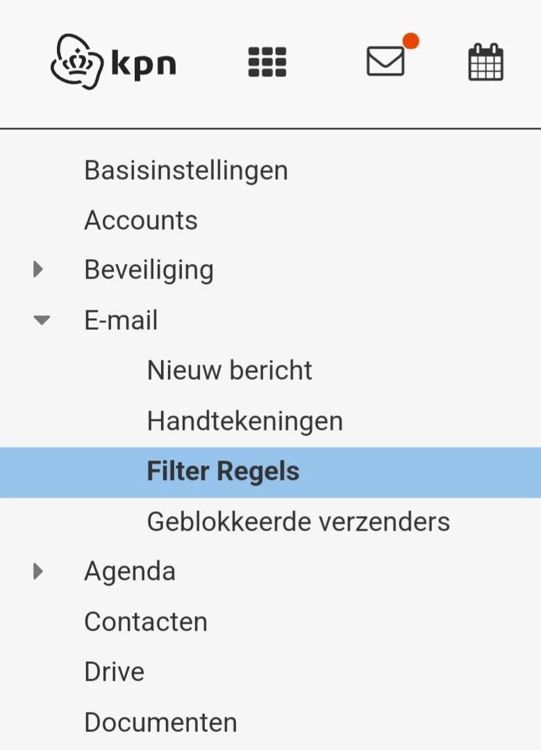 Regel voor verplaatsen naar submappen via webmail | KPN Community