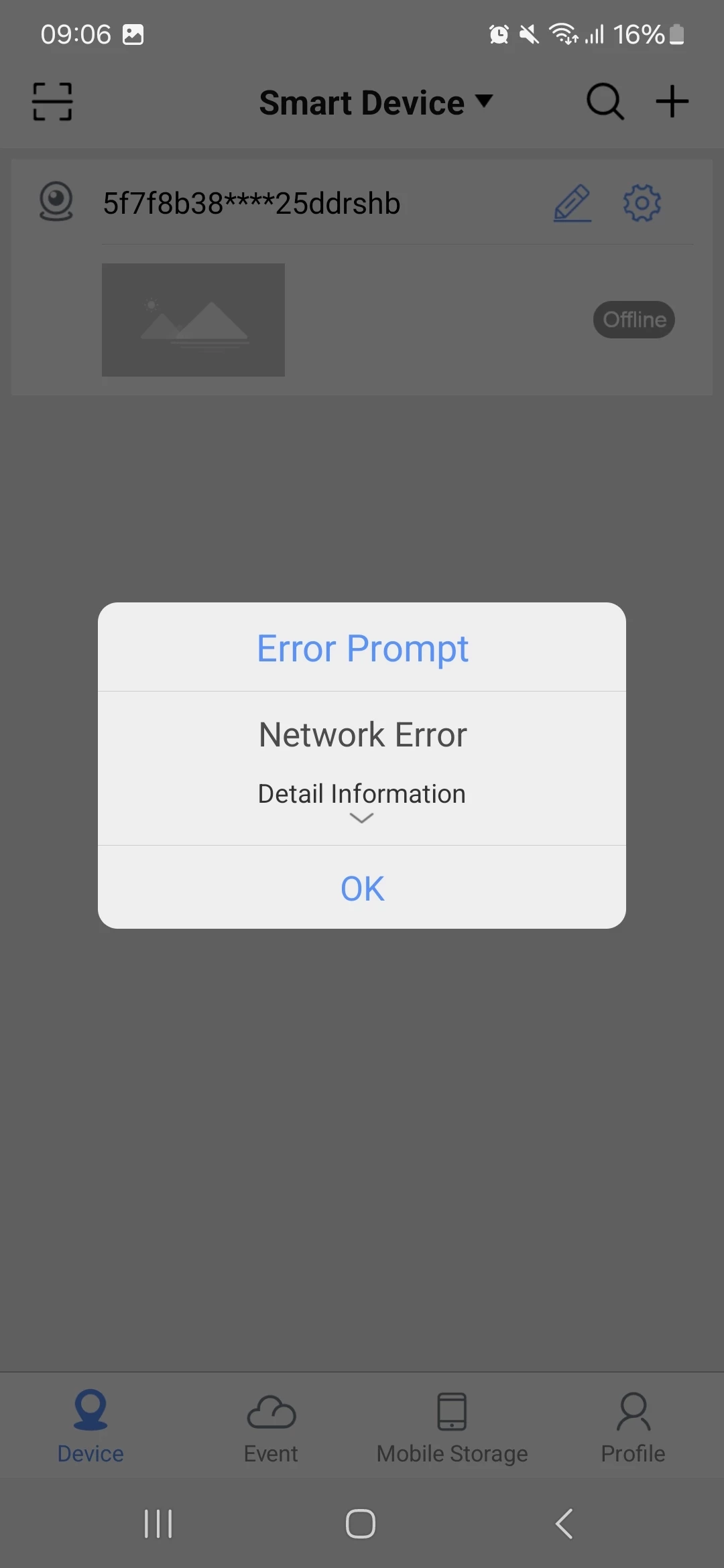 Foutmelding Error Code 99993 5109 Beveiligingscamera Hiseeu KPN