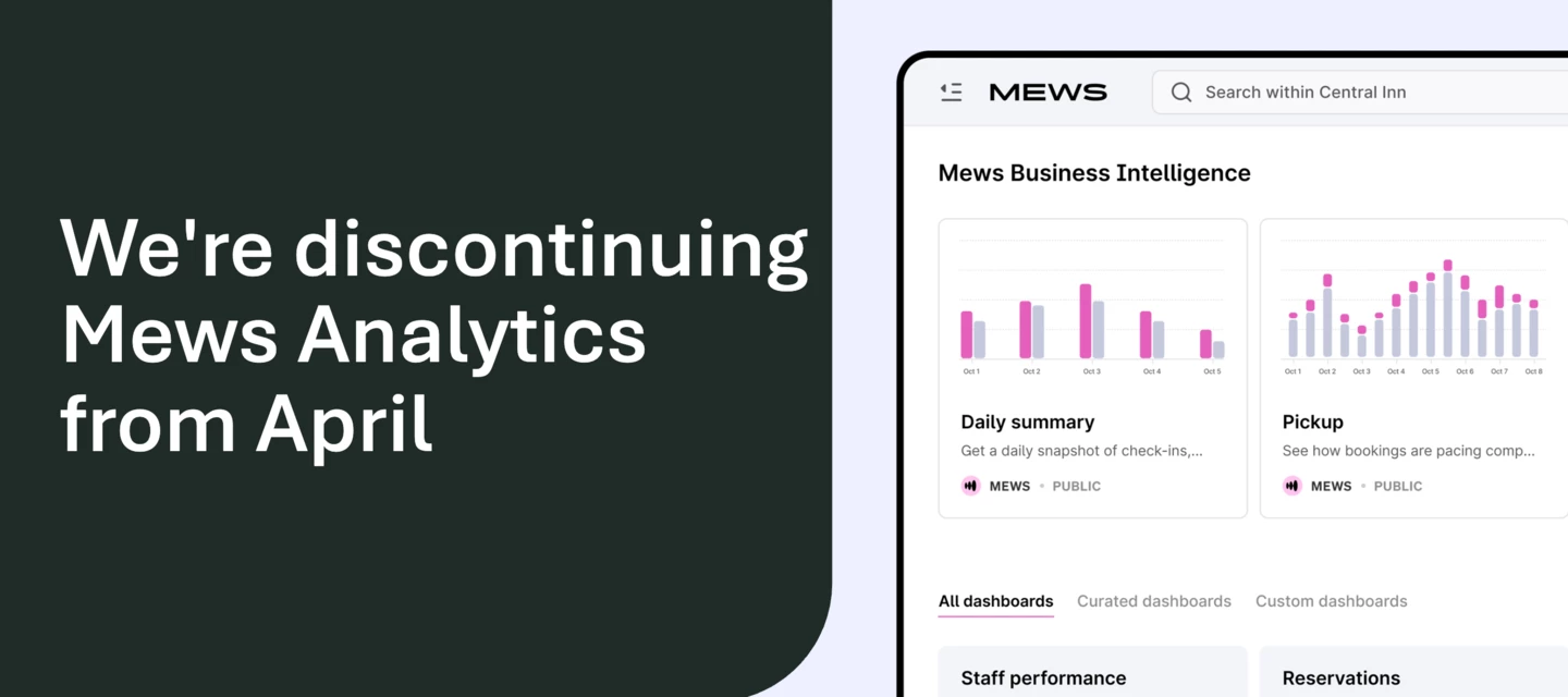 An update on Mews Analytics and our move to Mews BI | Mews Community