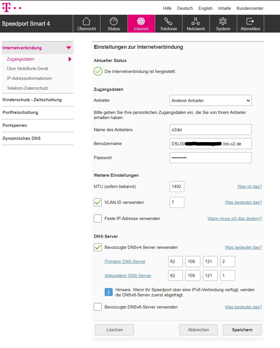 Speedport Smart 4, o2 DSl, Telefonie einrichten nicht möglich | O₂ ...