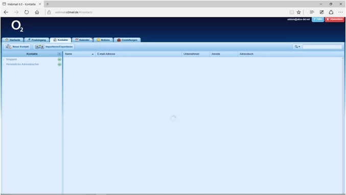 https://webmail.o2mail.de kontaktliste fehlt | O₂ Community