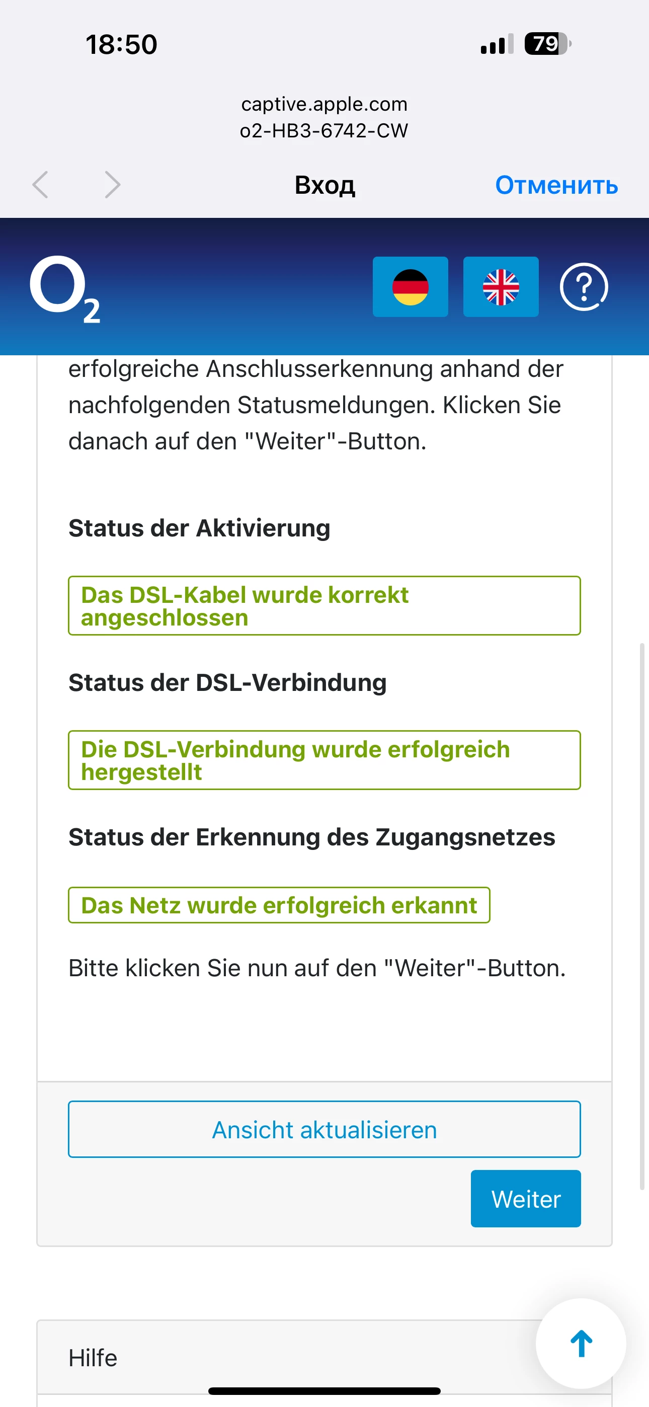 Router Info blinkt rot | O₂ Community