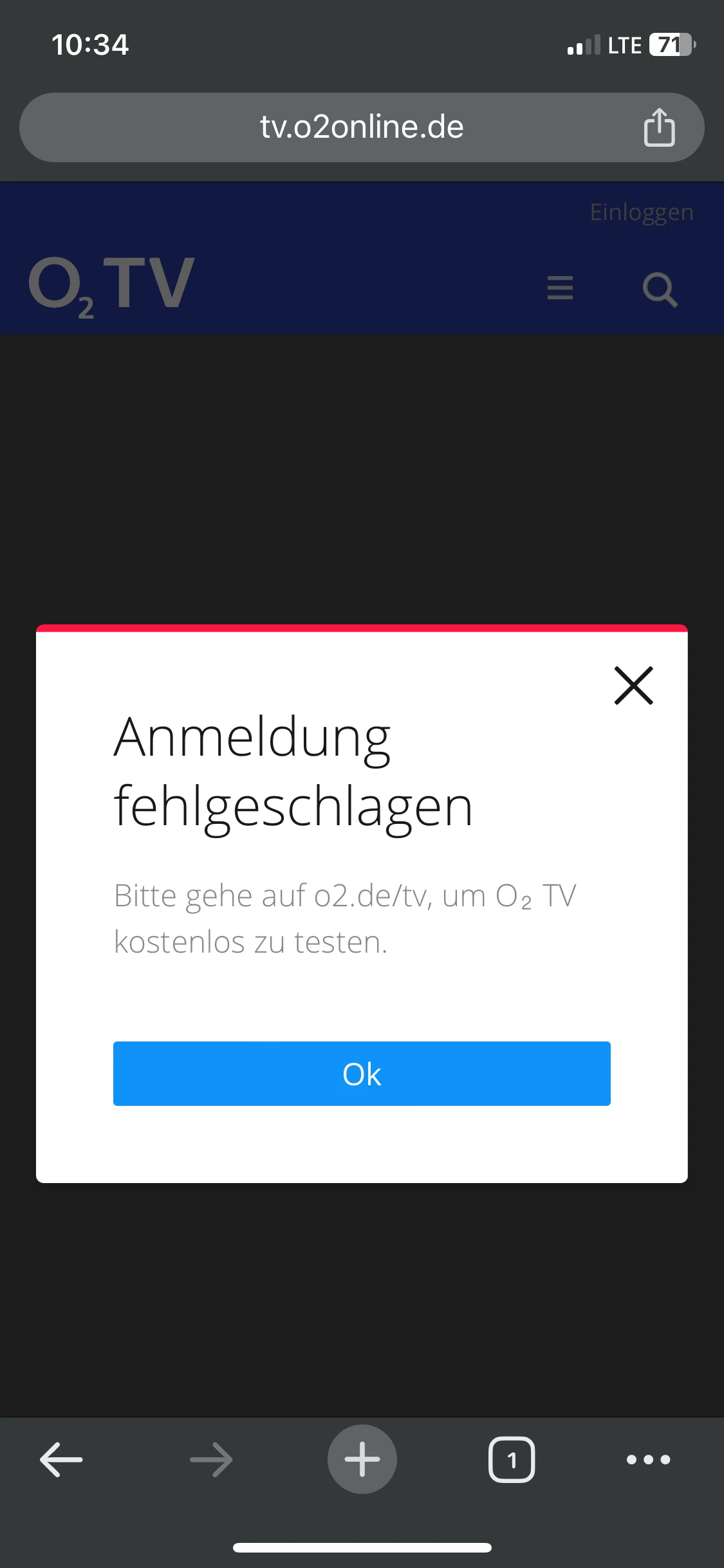 o2 TV Registrierung / Login fehlgeschlagen | O₂ Community