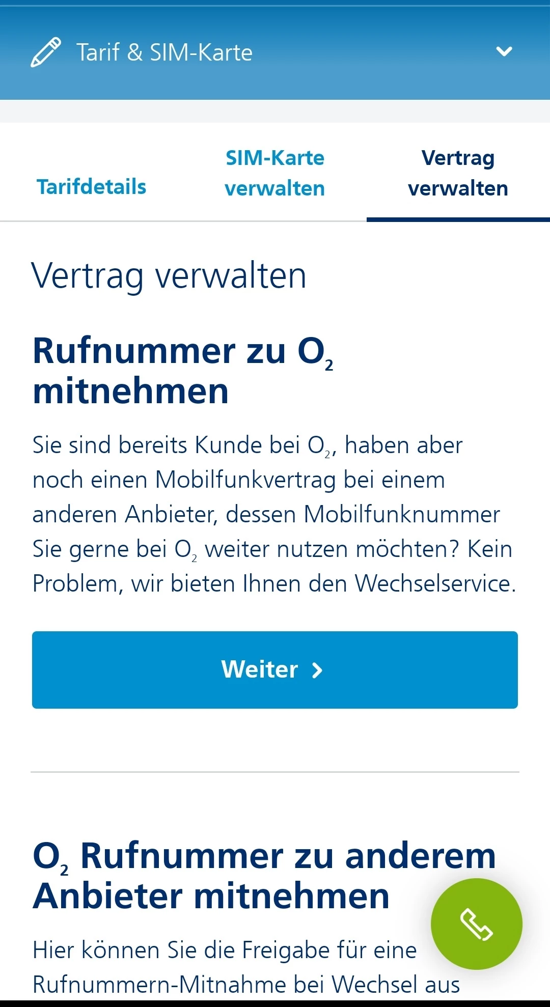 Rufnummermitnahme | O₂ Community