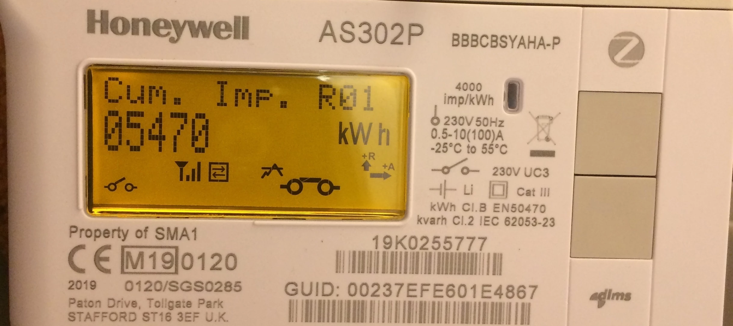 How To Read An Economy 7 Honeywell AS302P S2 Smart Meter User Guide