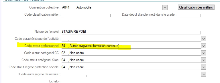 ANOMALIE DSN - STAGIAIRE CSG/CRDS | Silae