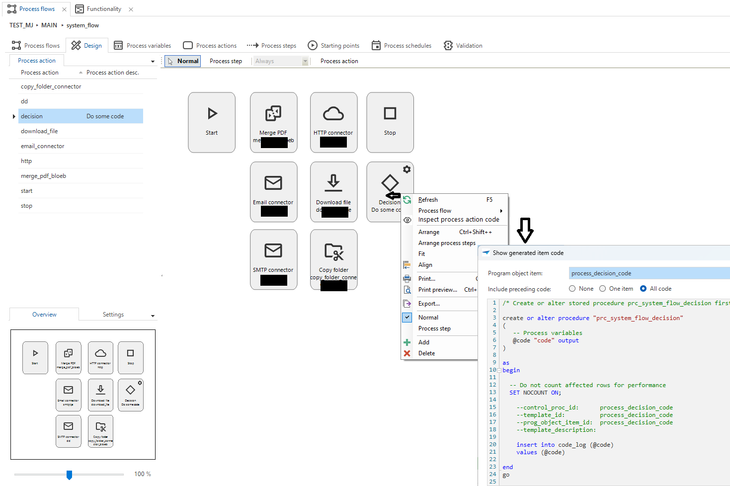 Use Go To Object In Code Overview Directly From The Designer Tab Within Flows Thinkwise 8567