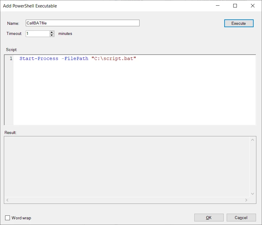 Execute bat File Community