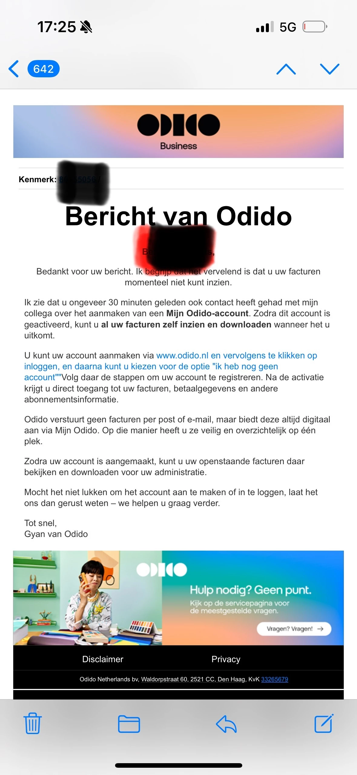factuur ontvangen | Odido community