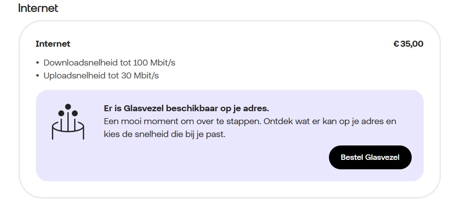 Upgrade naar glasvezel van jaarcontract DSL | Odido community
