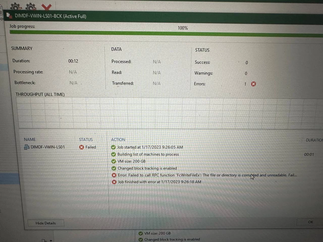 Veeam Error Failed To Call RPC Function F WRiteFileEx Veeam